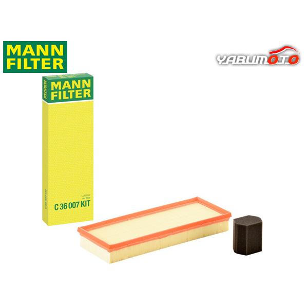 ■MANN エアーエレメント エアークリーナー C36007KIT燃焼室内のすす、ほこり、汚染物質に別れを告げましょう。最高品質のマンフィルター エアフィルターは、すべてのエンジンが最適な性能で動作する事を保証します。メーカー：プジョー車名...