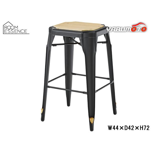 東谷 （あずまや） ハイスツール ブラック座面と脚の一部に使用された木がワンポイントになったハイスツール。スタッキング可能なので、使わない時は積み重ねて収納が可能です。メーカー：東谷 （ あずまや AZUMAYA ）品番：PC-461BK商...