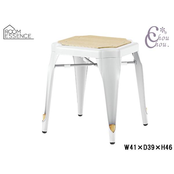 東谷 （あずまや） スツール ホワイト座面と脚の一部に使用された木がワンポイントになったスツール。スタッキング可能なので、使わない時は積み重ねて収納が可能です。メーカー：東谷 （ あずまや AZUMAYA ）品番：PC-460WH商品名：ス...