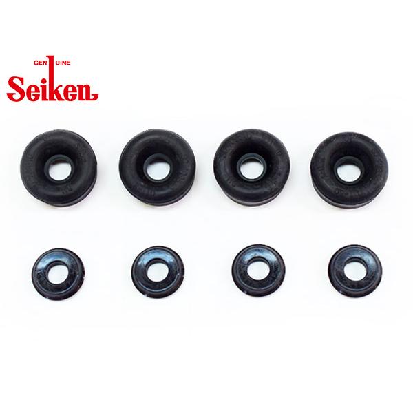 Seiken セイケン カップキットホイールシリンダーのオーバーホールキットです。●ゴムカップは摺動によって消耗劣化したり、スラッジによって傷みます。●摩耗すると十分に液圧が保持できず、ノーブレーキになる恐れが あります。定期交換をお勧めし...