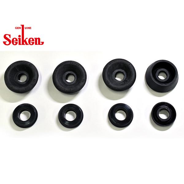 Seiken セイケン カップキットホイールシリンダーのオーバーホールキットです。●ゴムカップは摺動によって消耗劣化したり、スラッジによって傷みます。●摩耗すると十分に液圧が保持できず、ノーブレーキになる恐れが あります。定期交換をお勧めし...