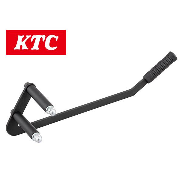 ブーツ交換時のロアアームの押下げ作業は、無理に作業を行うと滑ってしまい危険ですKTCのロアアームレンチなら車種を気にせずロアアームに掛けるだけで、1人で押下げ・保持しながら安全にブーツの交換作業が行えます●ロアアームの押下げ専用レンチ●ハン...