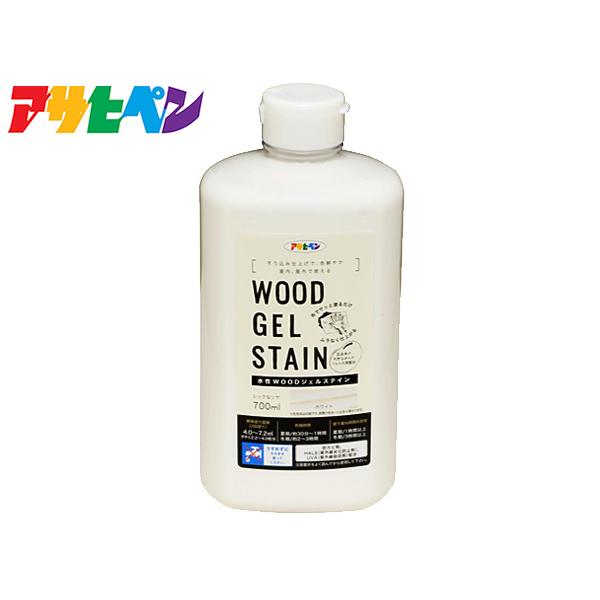 アサヒペン 水性WOODジェルステイン ホワイト 700ml 「すり込み仕上げで色鮮やか」【特長】●布ですり込むように仕上げるジェルタイプの塗料です。●塗りやすく、塗りムラになりにくいのできれいな仕上がりになります。●木目を生かした美しいス...
