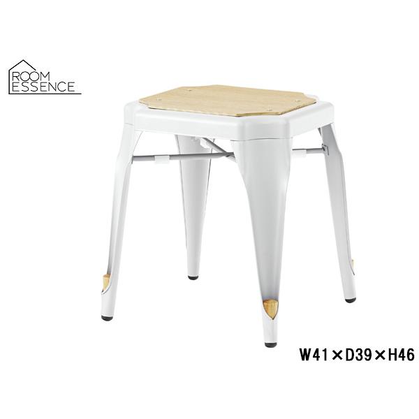 東谷 （あずまや） スツール ホワイト座面と脚の一部に使用された木がワンポイントになったスツール。スタッキング可能なので、使わない時は積み重ねて収納が可能です。メーカー：東谷 （ あずまや AZUMAYA ）品番：PC-460WH商品名：ス...