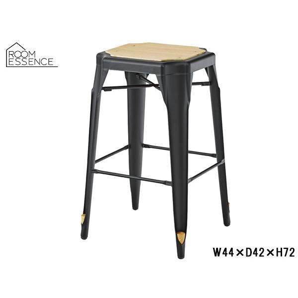 東谷 （あずまや） ハイスツール ブラック座面と脚の一部に使用された木がワンポイントになったハイスツール。スタッキング可能なので、使わない時は積み重ねて収納が可能です。メーカー：東谷 （ あずまや AZUMAYA ）品番：PC-461BK商...