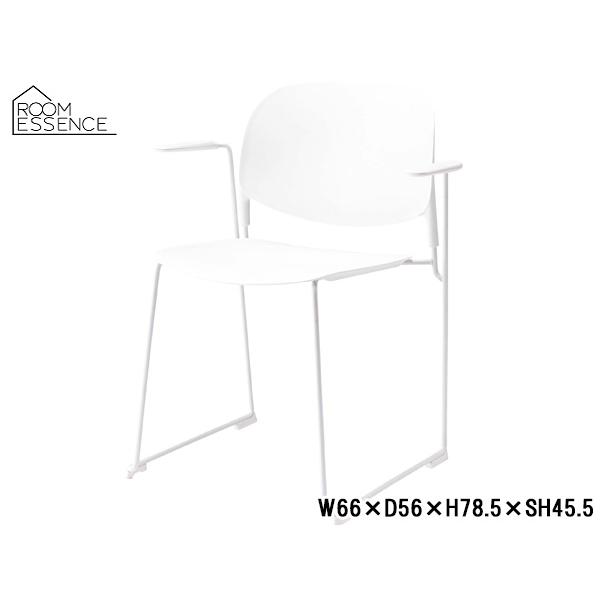 東谷 （あずまや） アームチェア ホワイトメーカー：東谷 （ あずまや AZUMAYA ）品番：PC-863WH商品名：アームチェアカラー：ホワイトサイズ(cm)：W66×D56×H78.5×SH45.5本体素材：スチール(粉体塗装) ポリ...