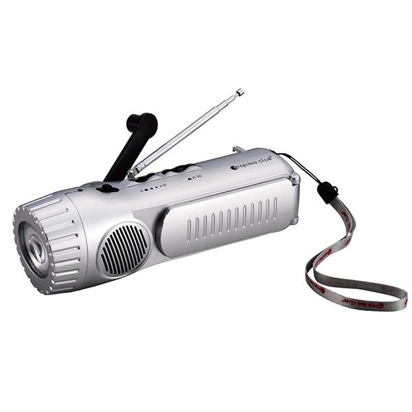 日本国内意匠登録第1204964号本体サイズ 52×60×177mm重さ 230g（本体のみ）電源 USB電源AC/USBアダプター（別売）乾電池単4×3本(別売)ダイナモハンドル充電付属品  ストラップ /2in1充電ケーブル（マイクロU...