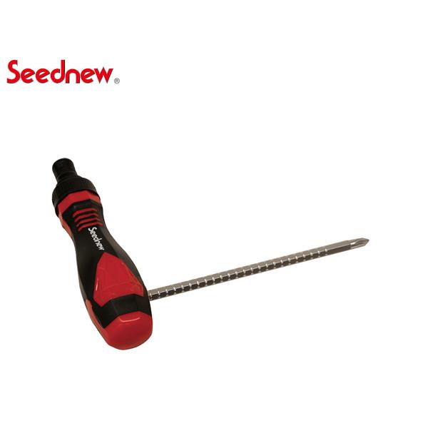 seednew（シーズニュー）　　S-RD伸縮式 ラチェットドライバー●ねじ回しの際ドライバーを抜き差ししたり　ハンドルを持ち変えたりする必要が無く、連続した作業が行えます。●左右切り替えは手元にあるので、左右の切り替えもスムーズです。●ド...