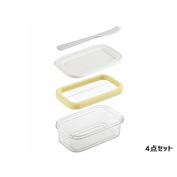 プレミアムカットできちゃうバタ■ギュッとひと押しで、市販のバターを約5グラムのうす切りにカットできる。バターに触れずにカットしてそのままストック。バターが取りやすい、専用のピッキングバターナイフ付 ■商品詳細●現品約17.8×10.8×7....