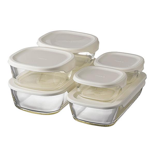 スタッキング耐熱ガラスコンテナ■フタをしたまま電子レンジ、フタを外してオーブン調理が可能です。 ■商品詳細●本体=耐熱ガラス、蓋=ポリプロピレン●正方形S（約11.1×10.7×4.7cm・250ml）・正方形M（約14.3×13.9×6....