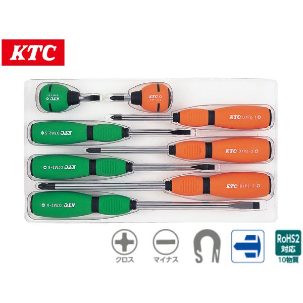 ●グリップは軽く、ベトつき感がなく、環境にやさしい素材（エラストマ）を採用。●グリップのオレンジ色は○+ 、グリーン色は○− を表しています。●軸は貫通タイプ（スタッビドライバ除く）で、先端マグネット付です。●パッケージはトレイとして使用で...