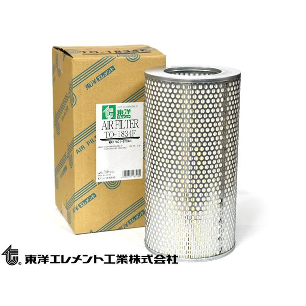 東洋エレメント エアーエレメント TO-1834F■エアーエレメントとは…エンジンに吸い込まれる空気をろ過するフィルターの働きをします。空気に含まれるゴミや粉塵を吸収するため、定期的な清掃や交換が必要です。汚れた状態で使い続けると、エンジン...