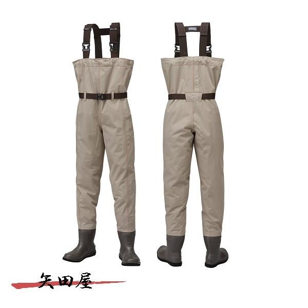 【発売日：2023年05月15日】リップストップ生地にテフロン撥水加工をしたチェストウェダー深場や波しぶきも安心なチェストウェダー。ショート丈のブーツにテフロン撥水加工を施した生地を使用。ベルトにはブラツキを抑える肩ベルトカンと軽量・高強度...