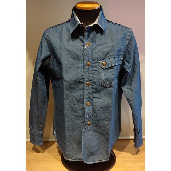 FREEWHEELERS &amp; CO.-"Owen" #21230021890〜1910s EXPLORER SHIRT・Great Lakes Gmt. Mfg. Co.・9.7oz INDIGO SHIRT CHAMBRAY ・N...