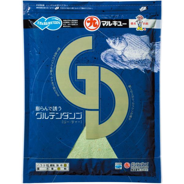 グルテンダンゴ膨らんで誘い食わせる「GD」グルテンが麩を包み、落下途中のバラケを抑えてタナまでエサを持たせます。そして狙いのタナで膨らみ、芯が軟らかくなるのでカラツンを抑制。お使いのエサにブレンドすることで、軽くてしっかりタナまで持つエサに...