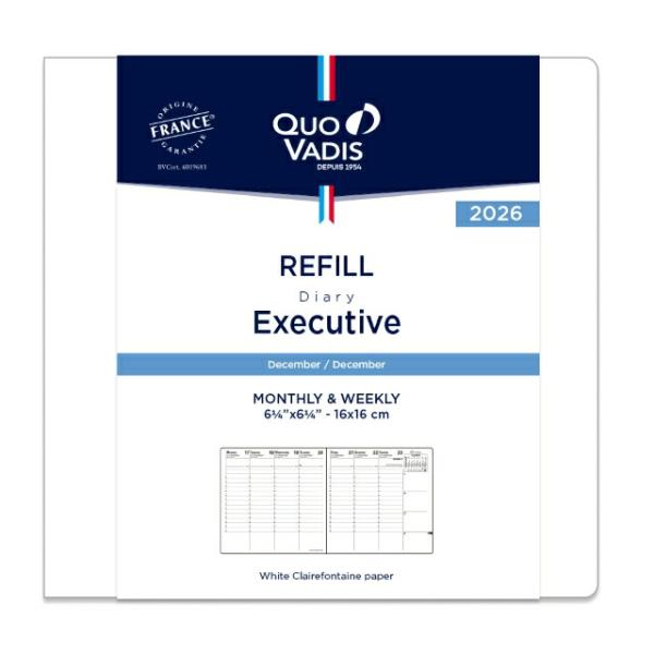 クオバディス（QUO VADIS） 2026 年版1 月始まりダイアリー エグゼクティブ／レフィル 014rech-pe