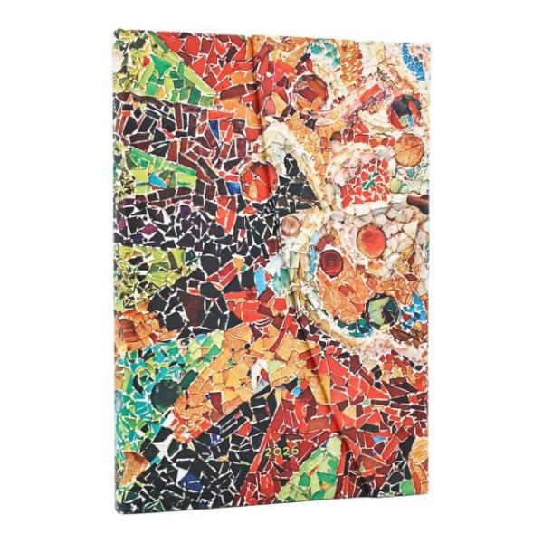 ペーパーブランクス（Paperblanks）2026 年度版ダイアリー ハードカバー ミディ ガウディの太陽 DJ1212-3【名入れ無料】