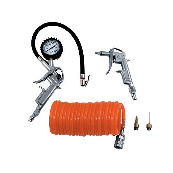 サイズ:エアコイルホース/内径5×外径8mm×長さ約5m重量:63gセット内容:エアプレッシャーゲージ、エアダスタ、エアコイルホース、インフレータノズル(ボール空気入れ用)、テーパノズル(ゴムボート空気入れ用)適用流体:空気測定範囲:エアプ...