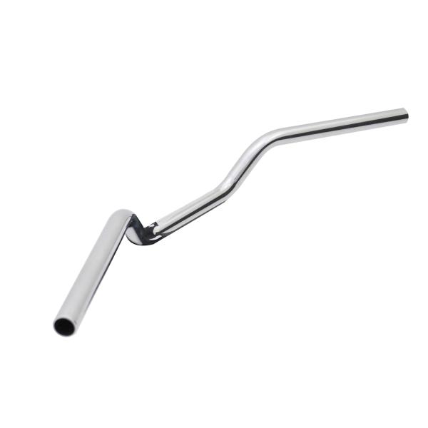 【商品概要】適合車種:汎用　外径φ22,2mm 内径φ18mm肉厚2mm素材：スチール製（STKM13A）カラー：クロームメッキ全幅675mm/全高90mm/内入角度30°/プルバック幅140mm/前倒角度70°/クランプ有効幅125mmス...