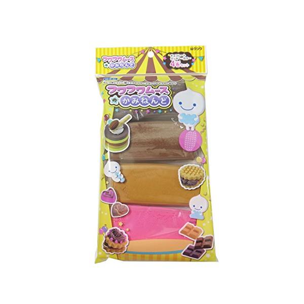 【内容】チョコレートをイメージしたねんど4色入り(ビター、ミルク、アーモンド、ストロベリー)【特徴1】 手につきにくく、かるくてやわらか、スポンジのような仕上がり【特徴2】 粘土同士の色混ぜや水性ペンでの色つけも可能【各色サイズ】 4.5×...