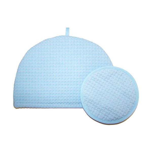 ベルギーサンテンス社製の綿100％のキッチンクロスから作ったお揃いのティーポットカバーとティ-ポットマットのセット。キルティングの裏地付きなので、保温性にも抜群。（中綿はポリエステル）1913年創立のベルギーサンテンス社の高品質キッチンクロ...