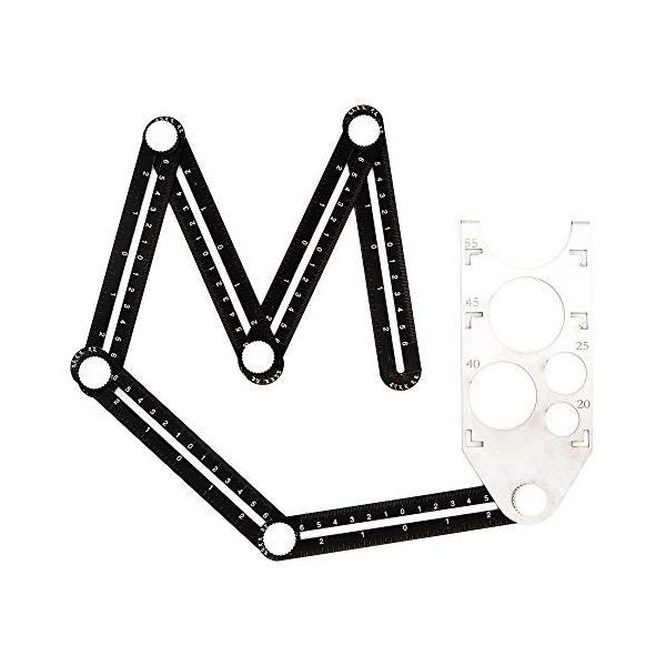 高品質の金属製ノブとボルトを備えたアルミニウム合金製の、グレードアップされた、強くて丈夫な長さと角度を調整できる多目的、大工、レンガ、床、屋根、タイル、レイアウト、タイル、敷石、木、ラミネートなどの特殊な形を作ることができます取り外し可能な...