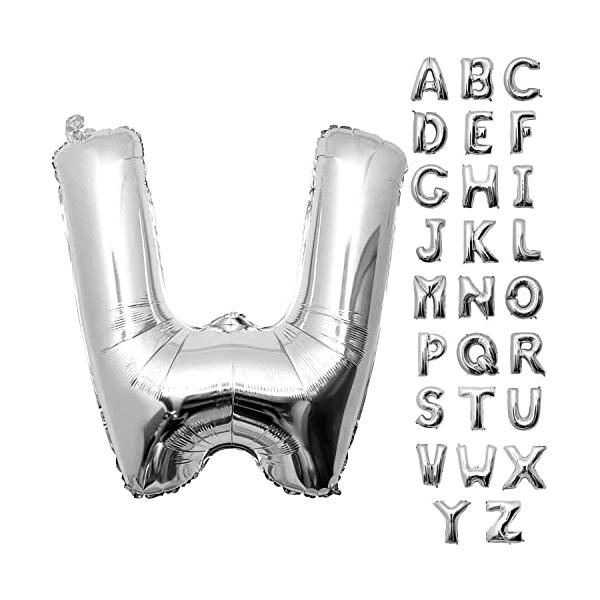 素材?アルミ素材 。ヘリウムや空気で膨らませることができます。【カラー】シルバー色。【大きさ】約101cm(文字によって異なります)。使用後空気を抜いてバルーンを繰り返して使えます。誕生日や結婚式　装飾用に様々なシーンで。 アルファベット・...