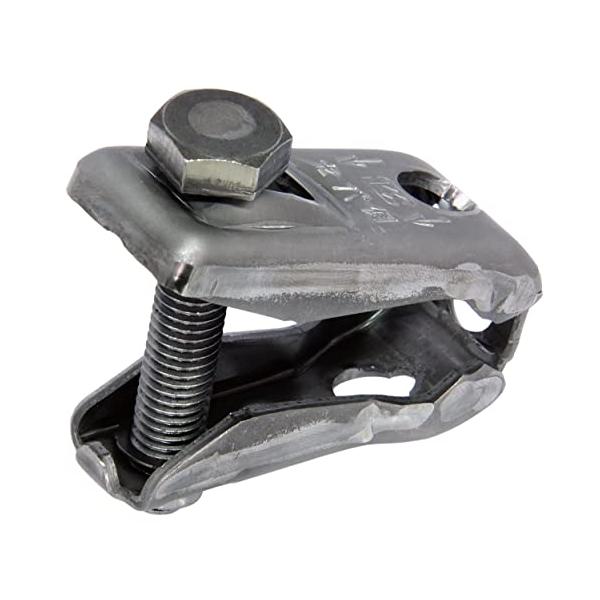 鉄筋、セパを挟んでボルトで締めるだけの簡単施工。様々な鉄筋径、セパに対応するマルチ金物。スラブ鉄筋下段への取付で、かぶりもクリア。セパを金物へ溶接することも出来ます。ボルト落下を防止する、抜け止め座金を装備。