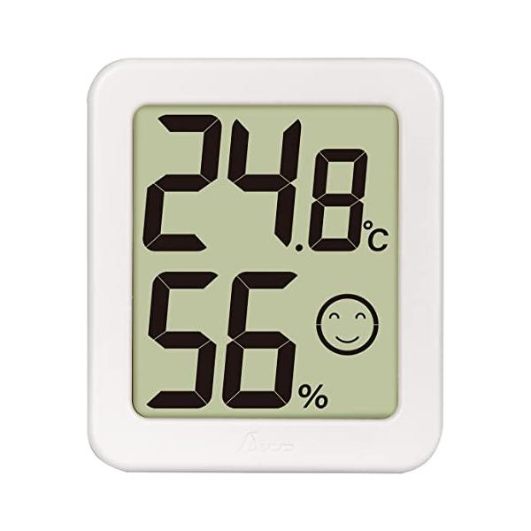 インフルエンザ・熱中症の注意レベルをお知らせします。注意レベルアイコンは熱中症レベル4段階、インフルエンザレベル3段階でお知らせします。スタンド・フック穴が付いています。文字高22mmの読み取りやすい大型液晶を採用しました。