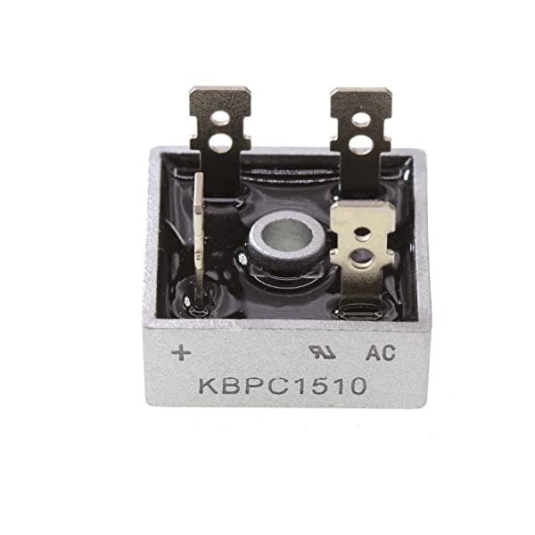 製品タイプ：ブリッジ整流ダイオードP/N: KBPC1510鉛フリー / RoHS 準拠の電子部品V(rrm): 1000V ; IF(av): 15A数量: 4 個