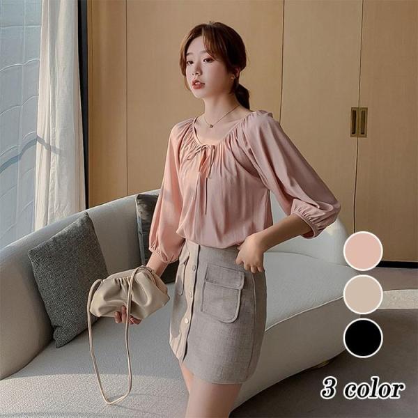 551150【素材】：綿/ポリエステル【カラー】：ブラック、ピンク、ベージュ【サイズ】：（約）*着丈：67cm(S) 68cm(M) 69cm(L) 70cm(XL)*バスト：100cm(S) 104cm(M) 108cm(L) 112cm...