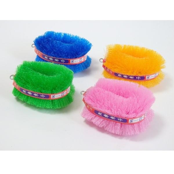 ナイロンたわしです。４色あり。サイズ　約縦10ｃｍ×幅7ｃｍ×厚さ4.5ｃｍ 商品合計6600円以上ご購入で送料無料!!