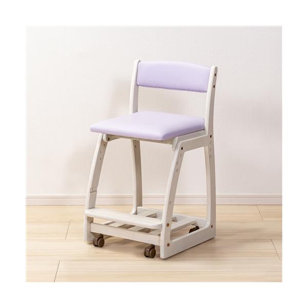 ヤマダオリジナル　学習椅子ホワイトウオッシュ／パープル　YGC710001WW／PL 448