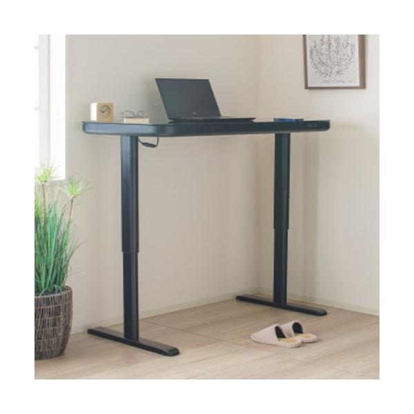 創造空間　電動昇降デスク　アトモス　幅120cm　高さ72cm〜117cm　2モーター　Bluetoothスピーカー内蔵　ワイヤレス充電　USB　ブラック 448