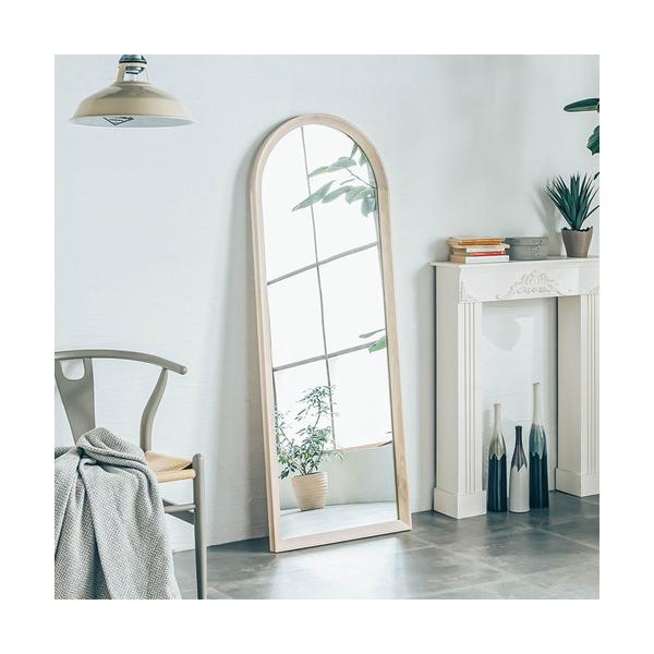 東馬（Tohma）　シロカ　スタイルミラー　WH　アーチ　幅60×奥行4×高さ160（cm）　ホワイト　54684010 448