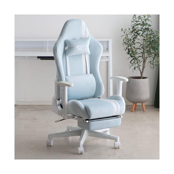 東馬　SeAGA　girl　ゲーミングチェア　BL　幅68×奥行69×高さ118cm　eスポーツ　ブルー　54682080 448