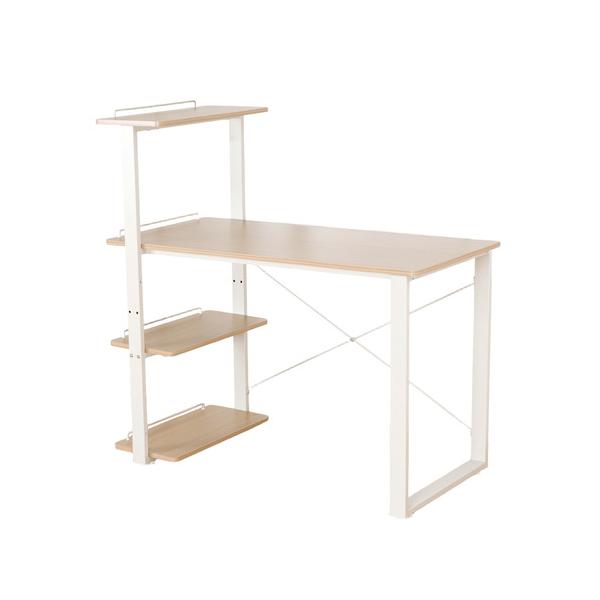 ヤマダオリジナル　シェルフデスク　シトウ　幅110×奥行59×高さ115.5cm　左右入れ替え　ホワイト 448