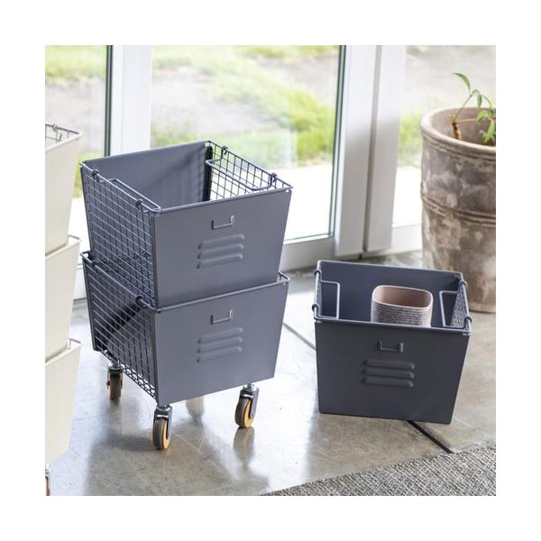 弘益　KOEKI　Mash　LIV　3段スタッキングボックスセット　幅31×奥行30×高さ69.5cm　キッチン収納　グレー　LIV3SBGR 448