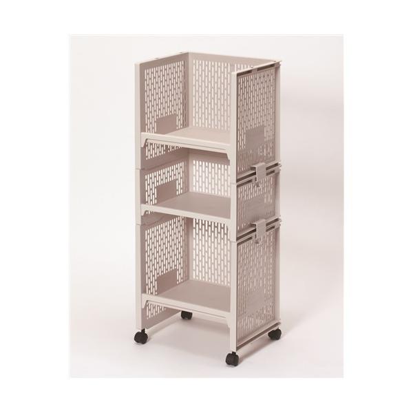 サンコープラスチック　ランドセルラック　RL-21　3段　ベージュ 446