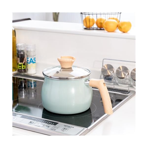 【期間限定大特価】ヤマダオリジナル　マルチポット(グリーン)　マルチに使える　話題の鍋　炒める　煮る　沸かす　炊く　[2.5L]　27.5×17.5×17.0cm　IH対応 446