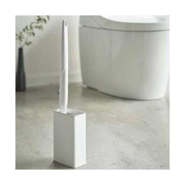 山崎実業　流せるトイレブラシスタンド　プレート　ホワイト 446
