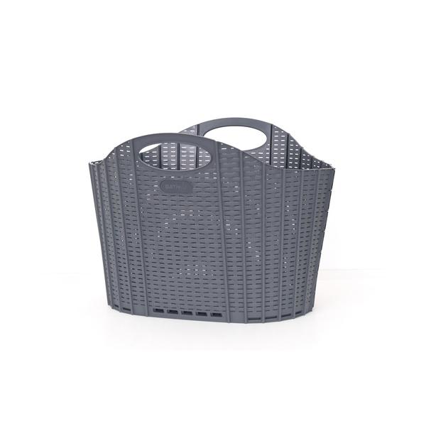 【在庫限り】清水産業　折りたためるランドリ-バスケット　グレ-　Harsa　Studio　38L　グレ- 446