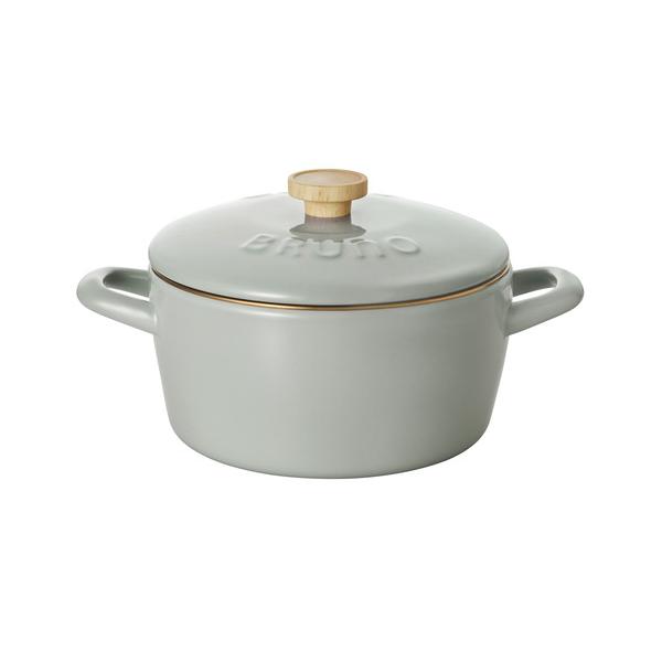 BRUNO　BHK280-BGR　ホーロー両手鍋　20cm　　ブルーグリーン 446