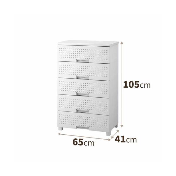 天馬　Fits　フィッツプラス　デコ　幅65cm　5段　穴付きパネル　小物置き　ホワイト　FD6505W 446