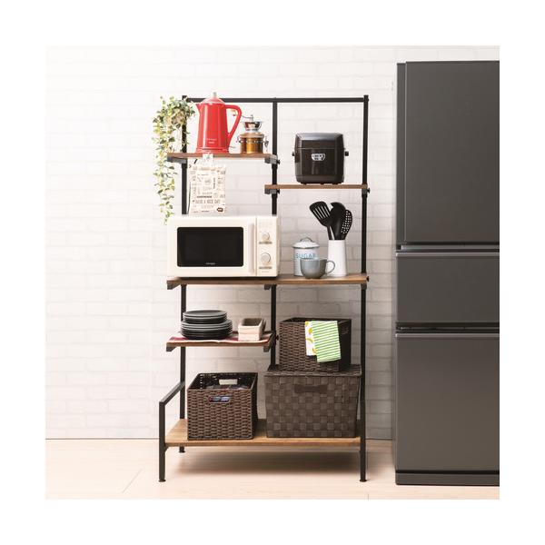 ヤマダオリジナル　[幅80]ウォールラック　「YWR500014DBR80」　ダークブラウン 448