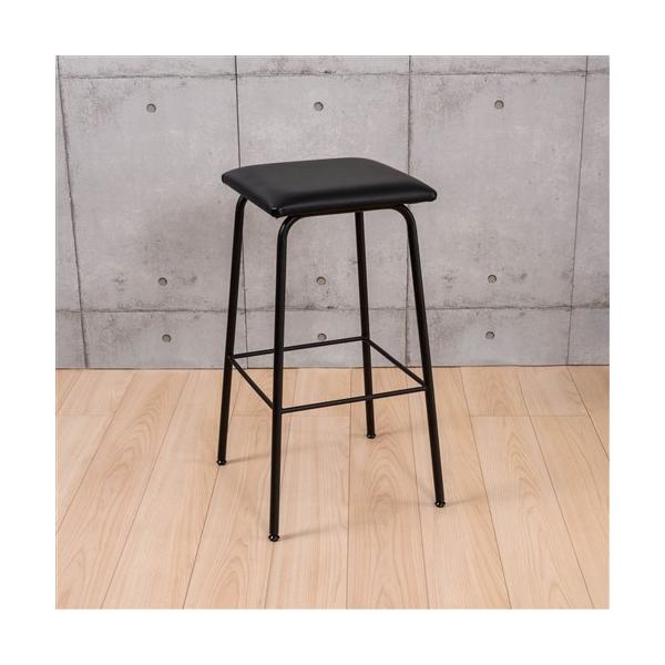 【在庫限り】ヤマダオリジナル　［幅40］カウンターチェア　合成皮革　「YCC300026BK」　ブラック 448