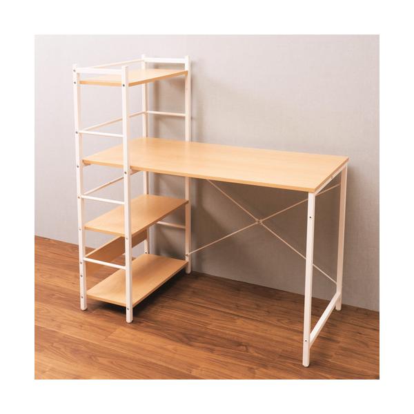 ヤマダオリジナル　[幅110]デスク　シェルフ付　「YDK600004NA110」　ナチュラル　※チェア別売 448