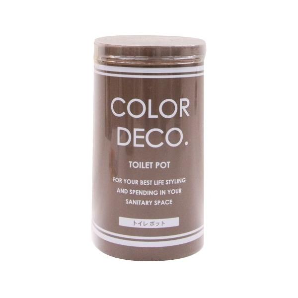 【在庫限り】トイレ清掃　コーナーポット　コンパクト　ヨコズナクリエーション　カラーデコ　ブラウン　7．5×12×13cm 446