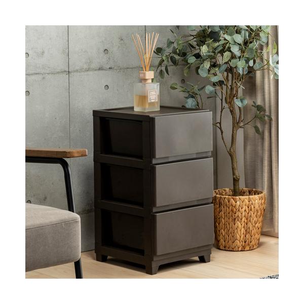 収納用品　デコニーシーヴォ　３段　ダークブラウン　1個 446