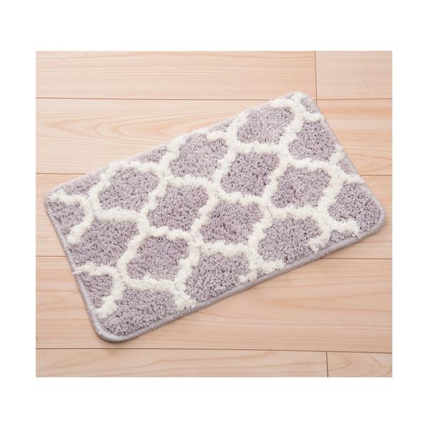 【在庫限り】[30X50cm]ヤマダオリジナル　バスマット　YBMモロッコGY　グレー 446